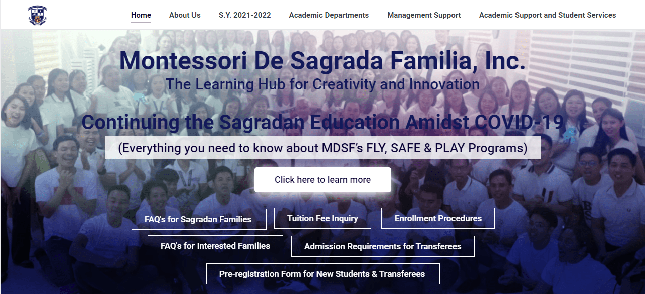 PLAY Sagradan Enrollment Procedures - Montessori De Sagrada Familia, Inc.